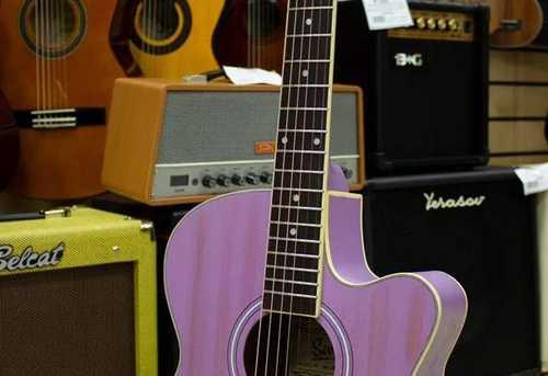 Акустическая гитара фиолетовая (Комплект)