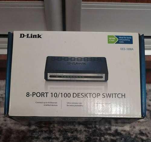 Сетевой коммутатор D-Link Des-1008A