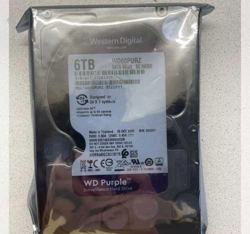 Жесткий диск wd purple 6tb 3.5