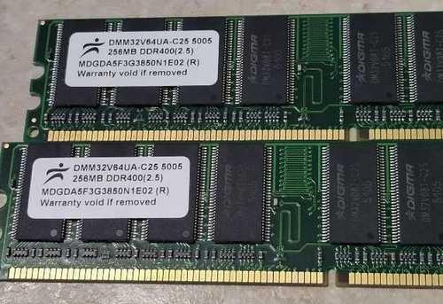 Оперативная память dmm32v64ua-c25 256mb ddr400