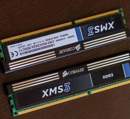 Оперативная память Corsair XMS3 16Гб (2x8 Гб) DDR3