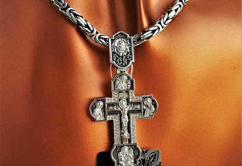 Крест из серебра каноны Русской церкви, освященный
