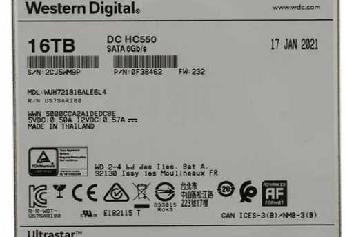 Hdd WD Ultrastar DC HC550 16 tb