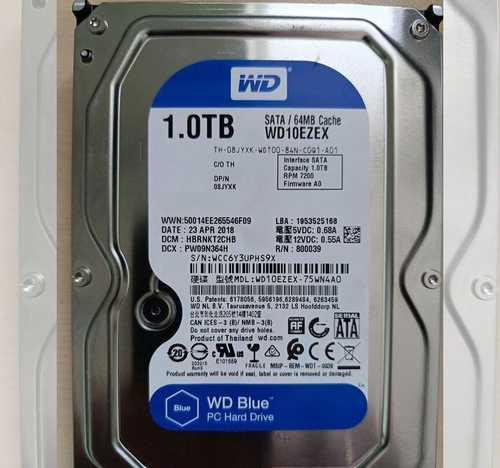 Жёсткий диск WD Blue 1 Tb