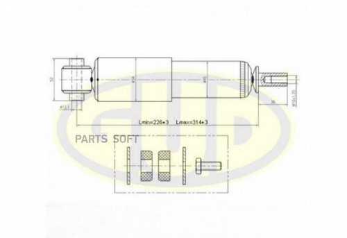 GUD GSA341846 амортизатор задн газ VW T4 1.8-2.8 9