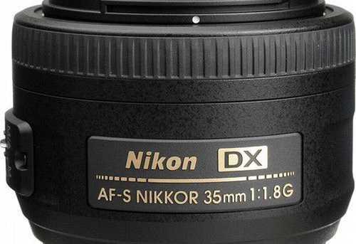Объектив Nikon 35mm f/1.8G AF-S DX Nikkor Новый