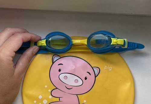 Шапка и очки для плавания joss