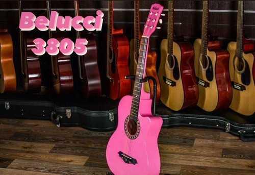 Акустическая гитара Belucci розовая