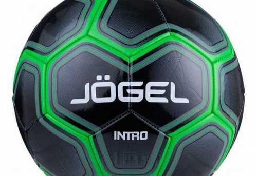 Футбольный мяч jogel intro чёрно-зелёный