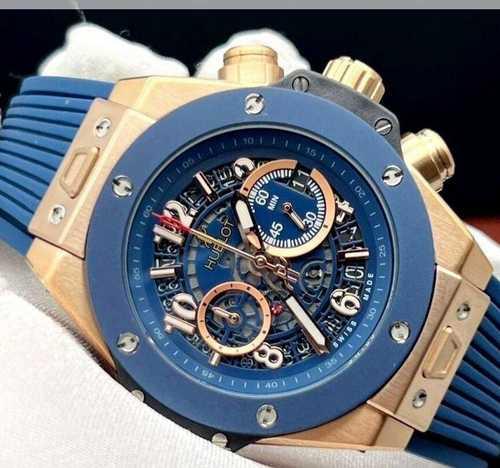 Премиум часы Hublot Gold blue