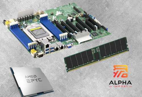 Supermicro H13SSL-NT ATX+AMD Epyc 9654+64GB DDR5