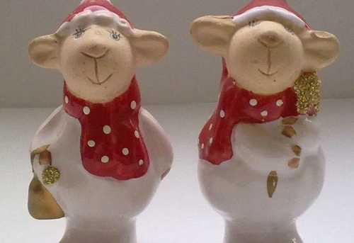 Фигурки "овечка" в новогодней тематике