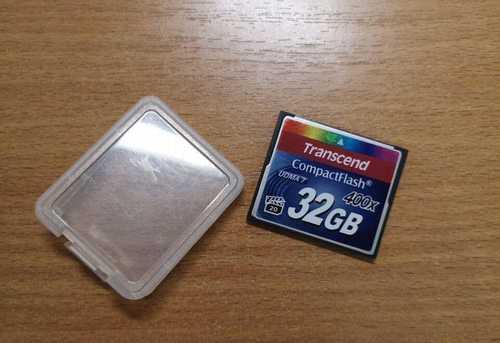 Карта памяти CompactFlash 32GB Transcend 400X