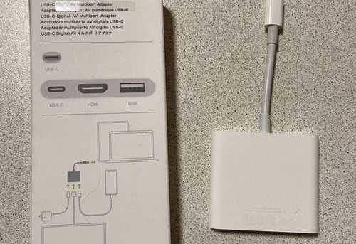 Цифровой av-адаптер apple USB-C (белый)