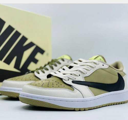 Кроссовки Nike air jordan 1 low travis scott golf