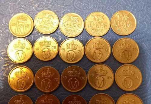 Монеты Швеции, Норвегии, Финляндии по годам