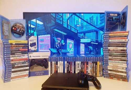 Sony playstation 4 slim + 135 игр