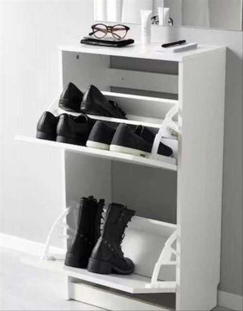 Галошница/обувница IKEA bissa белая новая