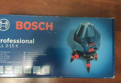 Лазерный уровень bosch GLL 3-15 X со штативом