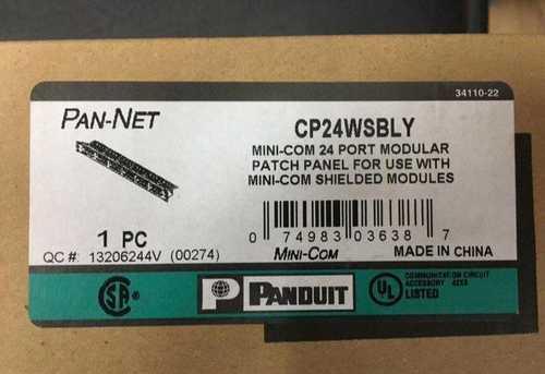 Panduit CP24wsbly патч-панель Mini-Com 19", 24