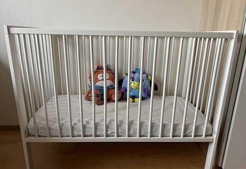 Кровать детская 120*60 IKEA Gulliver с матрасом