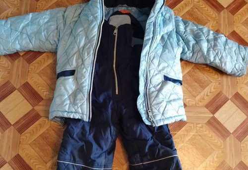 Зимний комбинезон и куртка для мальчика 98