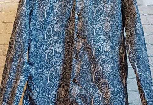 Рубашка мужская темно синяя восточный огурец