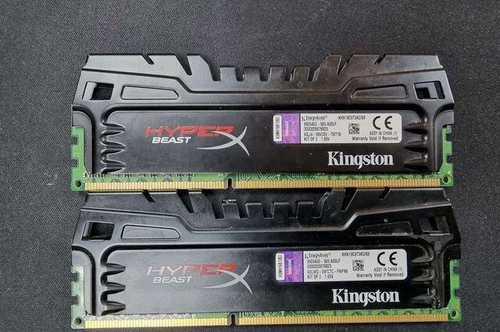 Озу DDR3 8Gb (2x4Gb Kit) 1866 Kingston HyperX
