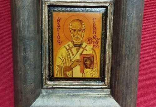 Старинная икона Григория чудотворца