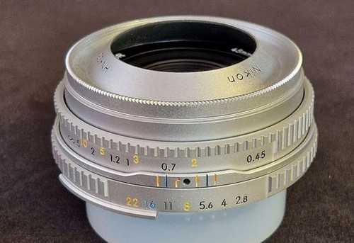 Объектив Nikon Nikkor 45mm f2.8P серебристый