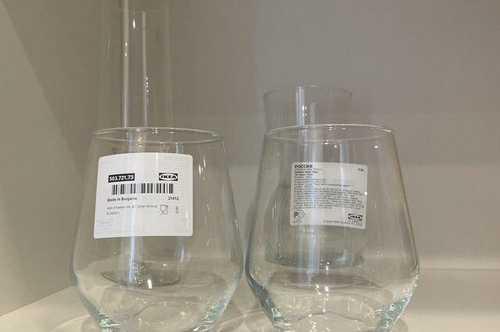 Бокалы стаканы ивриг IKEA 2шт