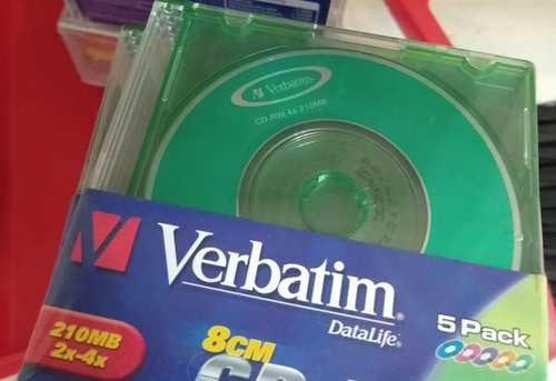 Диск Verbatium CD-RW 8см 210мб