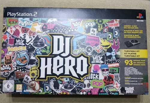 Dj hero ps2 + диск dj hero 2 ps3