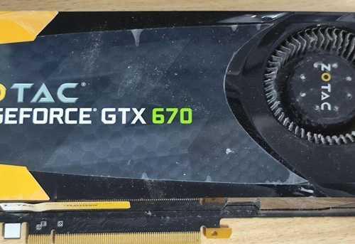 Видеокарта zotac GTX 670 4Gb DDR5