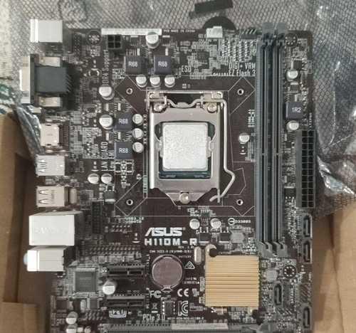 Материнская плата Asus H110M R с Intel i3-6100