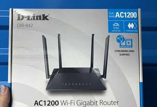 Wi-Fi роутер D-Link DIR-842/RU/R1 AC1200, черный