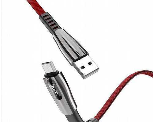 Кабель USB-Micro USB hoco U70 Splendor LED 2.4A 1