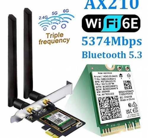 Intel ax210 Wifi, Bluetooth адаптер