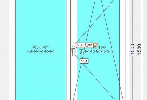 Пластиковое окно Rehau 1400х1580