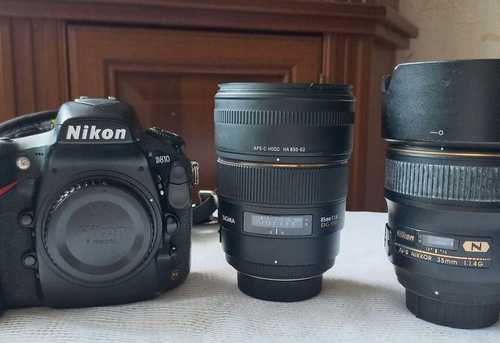 Фотоаппарат Nikon D810 и 2 об-а 35mm и 85mm 1:1.4