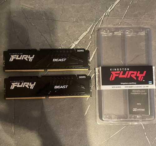 Оперативная память ddr5 32gb kingston fury 6000mhz