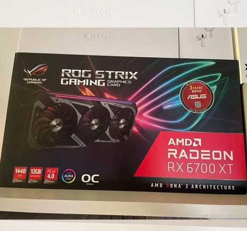 Видеокарта 6700 XT asus ROG strix