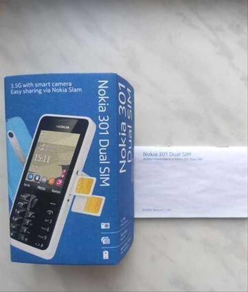 Коробка от Nokia 301 dual sim