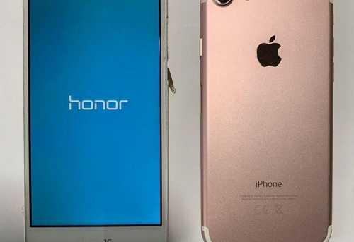 Телефон корпус iPhone 7 и Honor 6A