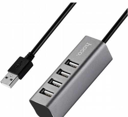 USB Хаб Hoco HB1 4хUSB (Grey)