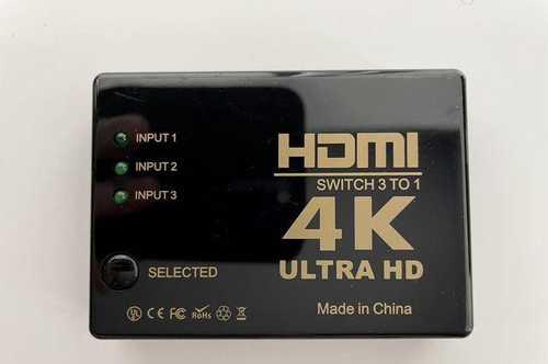 Hdmi переключатель 3 порта в 1