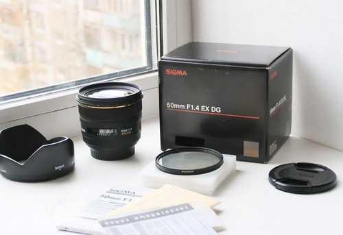 Объектив Sigma 50mm f1.4 DG HSM (Canon) + полярик