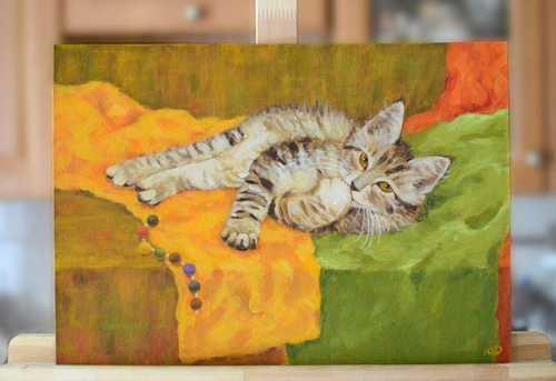 Картина Котик котёнок кот подарок