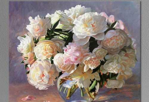 Интерьерная картина "Пионы" 50х60 см Цветы