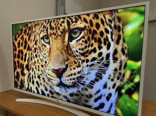 Белый, свежий UHD Smart TV телевизор LG 43 дюйма